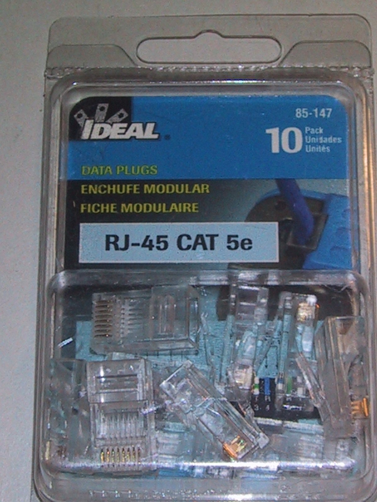 Ideal 85-147 Modular Plug, Cat 5E Rj-45/Rj-11 Module, 8 Ports 10PK