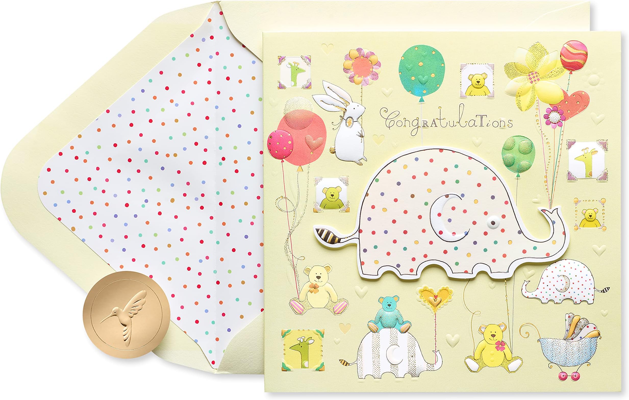 Amazon.com : The Cardtel - Baby Shower Card, New Baby Congratulations ...