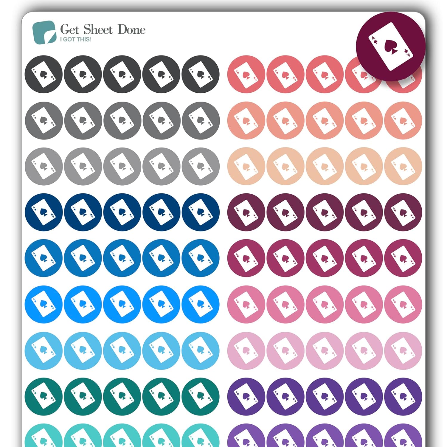 Amazon.com: Game Day Stickers / 54 Fun Vinyl Stickers (1/2”) / Bridge ...