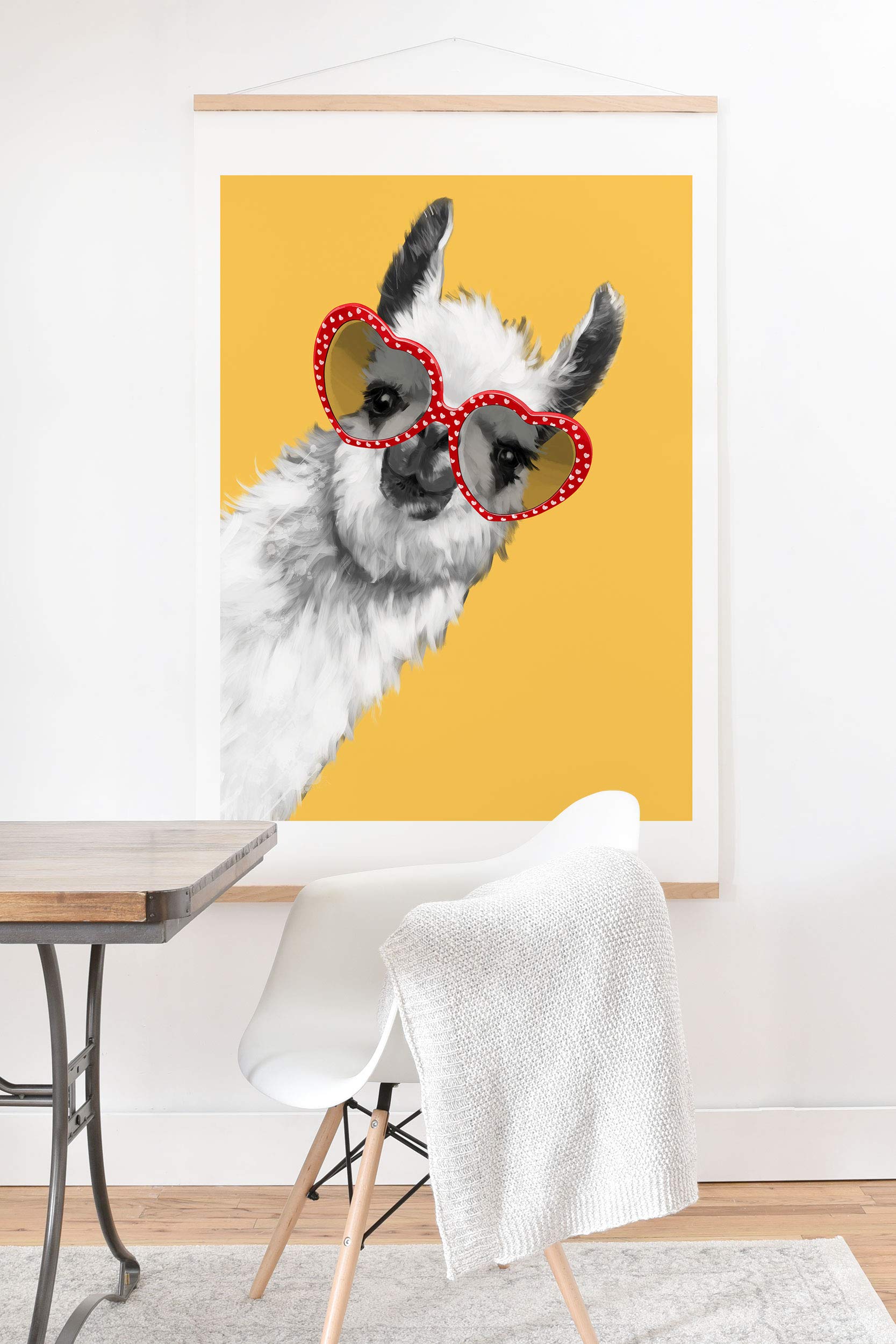 Hipster Llama Art Marmont Hill Hipster Llama II Canvas Wall Art