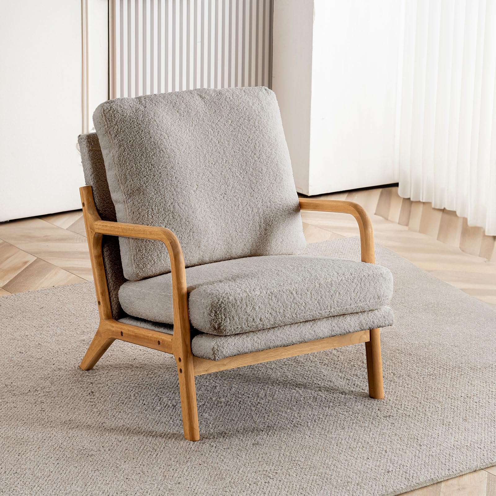 Snapklik.com : New Cozy Sherpa Accent Chairs For Living Room, 23” Wide ...