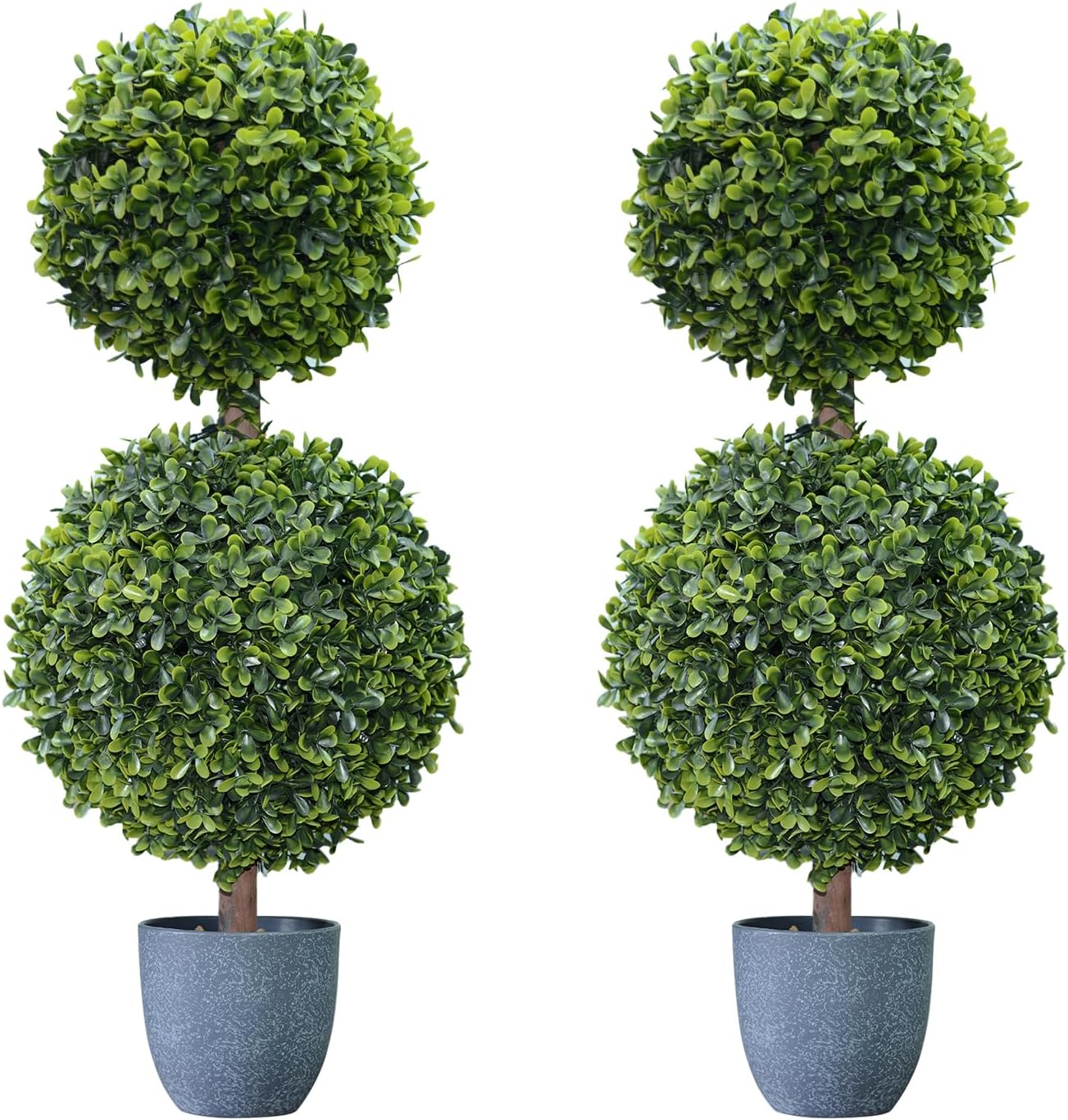 Amazon.com - Hotop 4 Pcs 11'' Artificial Boxwood Topiary Ball with 100 ...