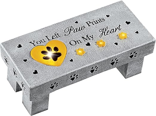 Amazon.com: Collections Etc Solar Powered Hand-Painted Pet Memorial ...