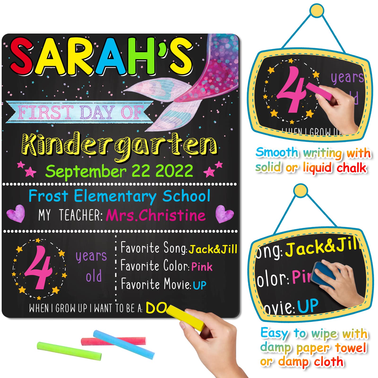 Snapklik.com : First & Last Day Of School Chalkboard, First/Last Day Of ...