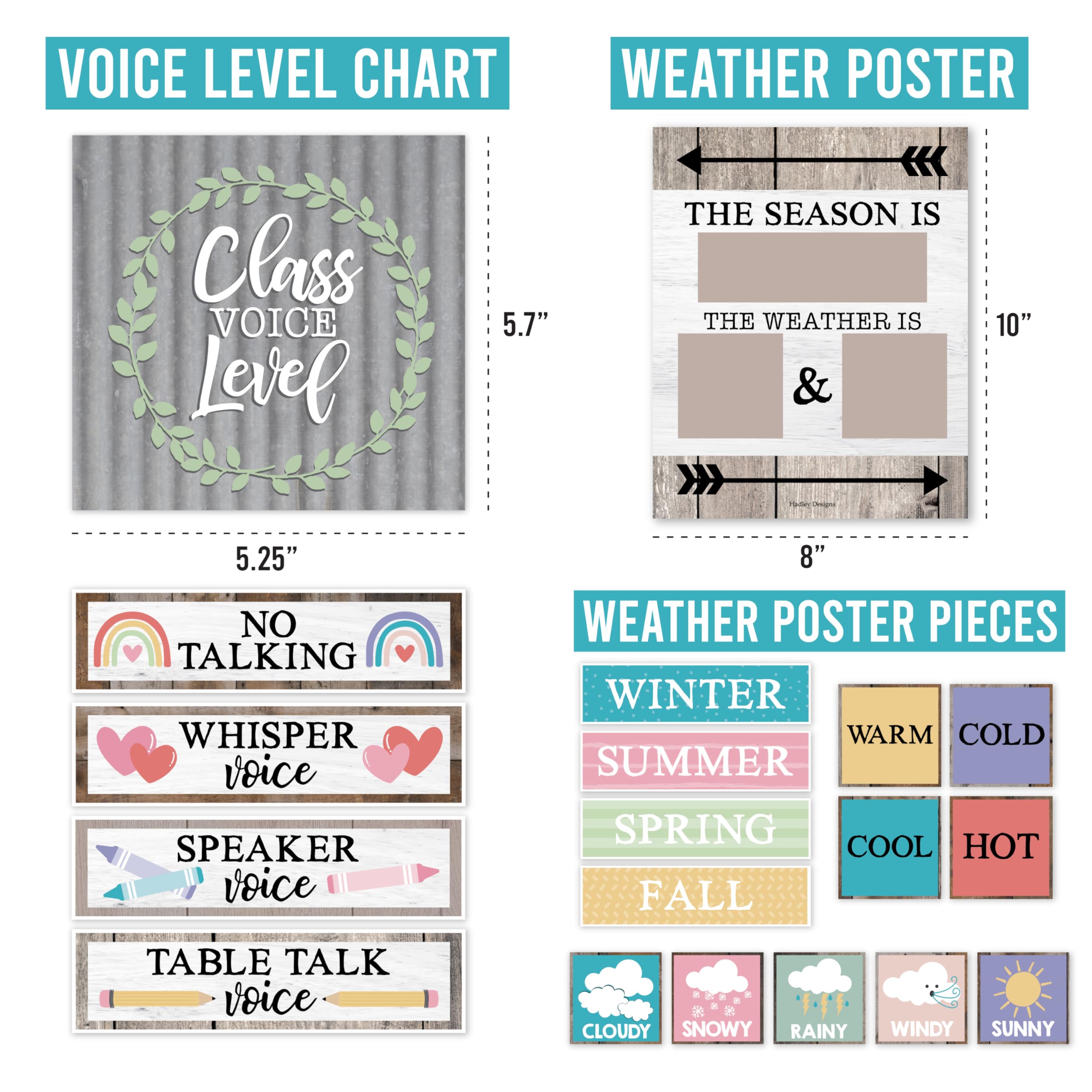 Classroom Classroom Calendar Set Bulletin Board - Weather Chart ...