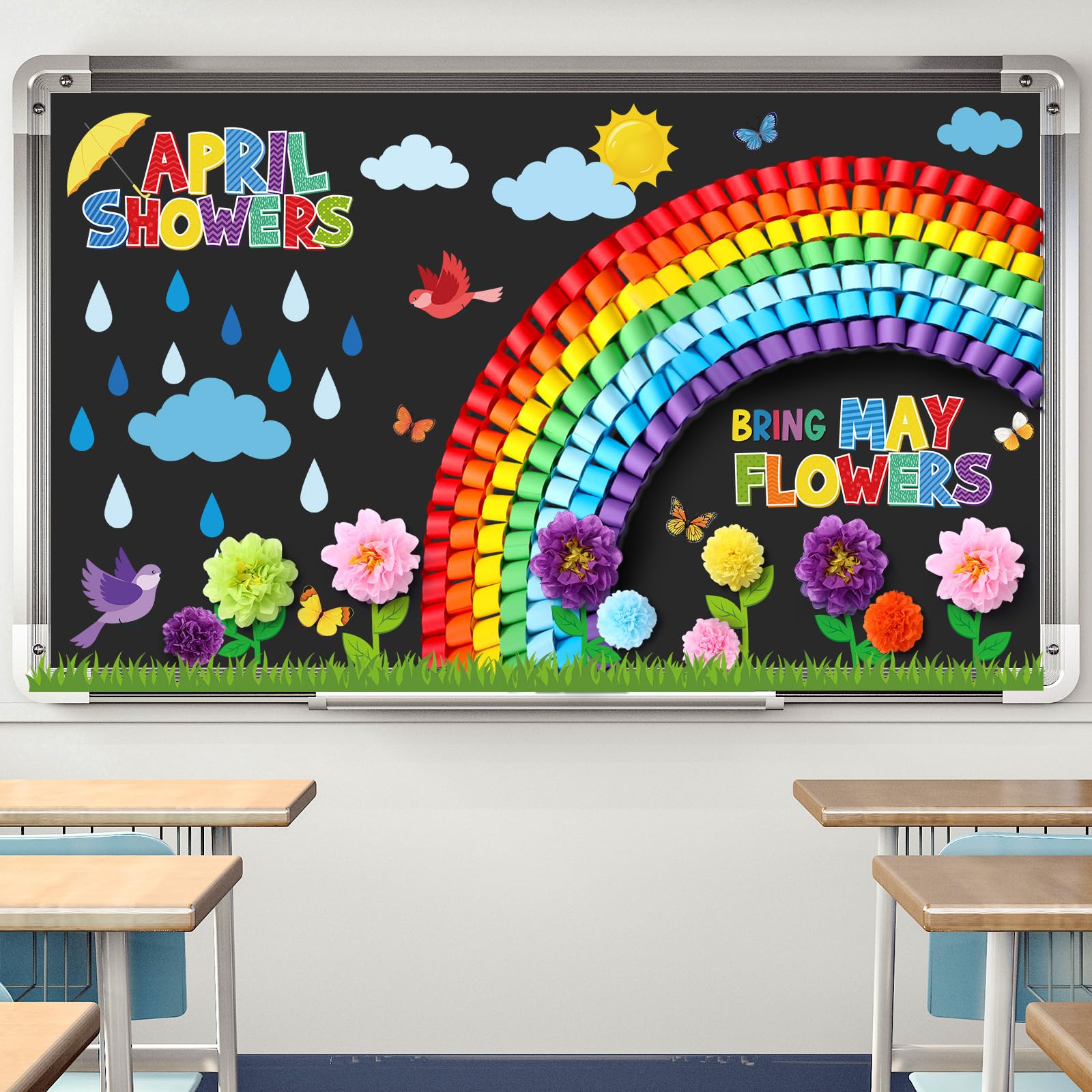 Snapklik.com : Blosssound Spring Bulletin Board Decorations April ...