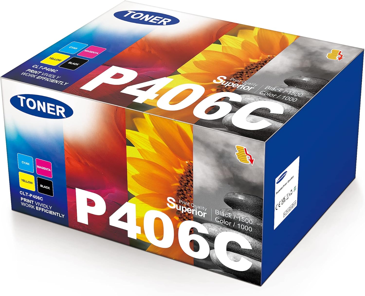 KEENKLE CLT-P406C CLT-406S Pack de 4 Cartouches de Toner Compatible ...