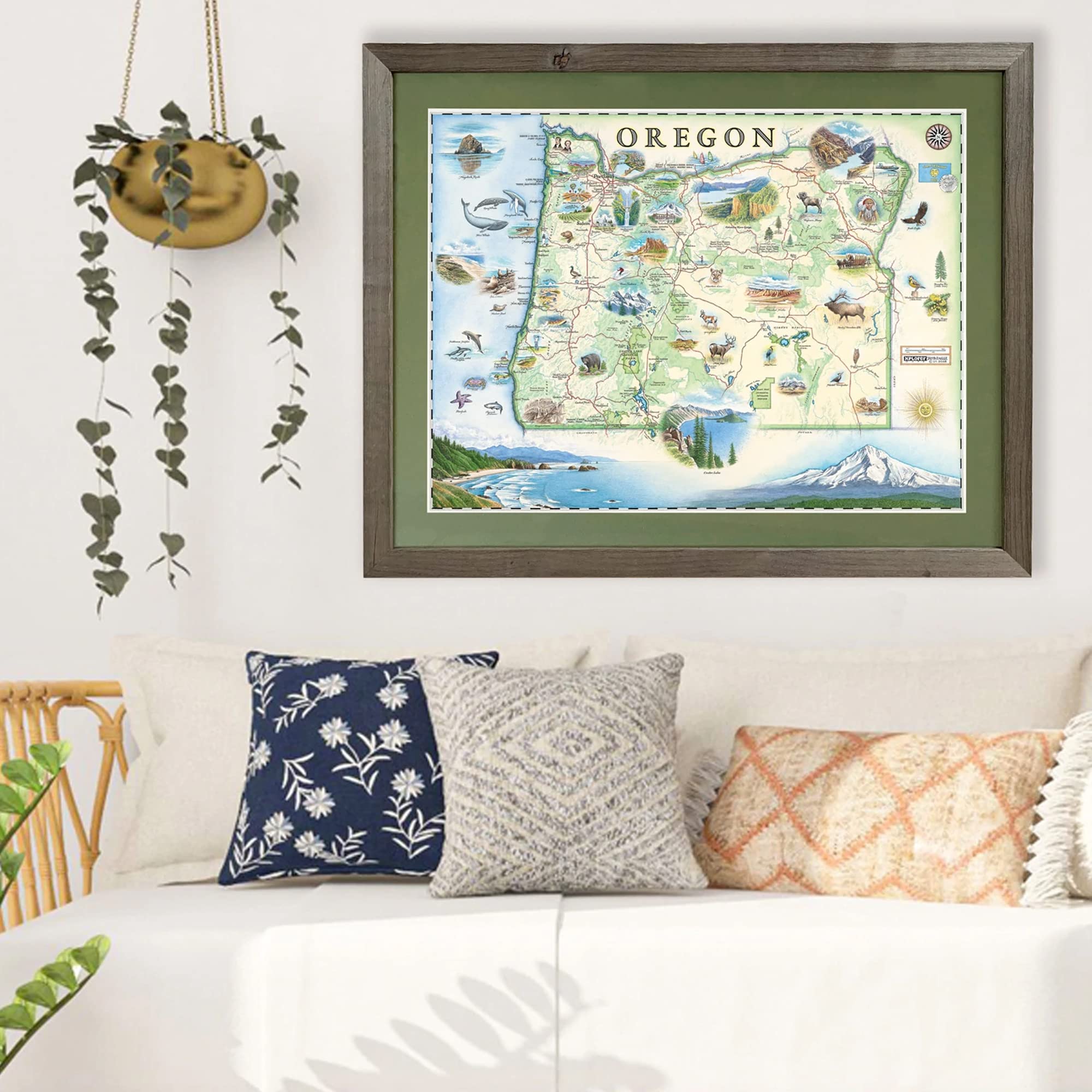 Snapklik.com : Oregon State Map Cardboard Jigsaw Puzzle - 1000 Pieces