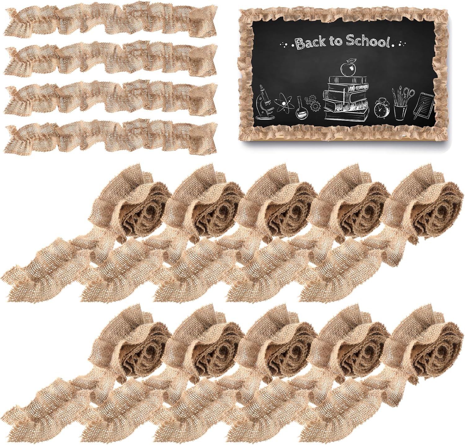 Amazon.com: Fanfanwin 8 Rolls Ruffled Bulletin Board Border 2.17 x 40 ...