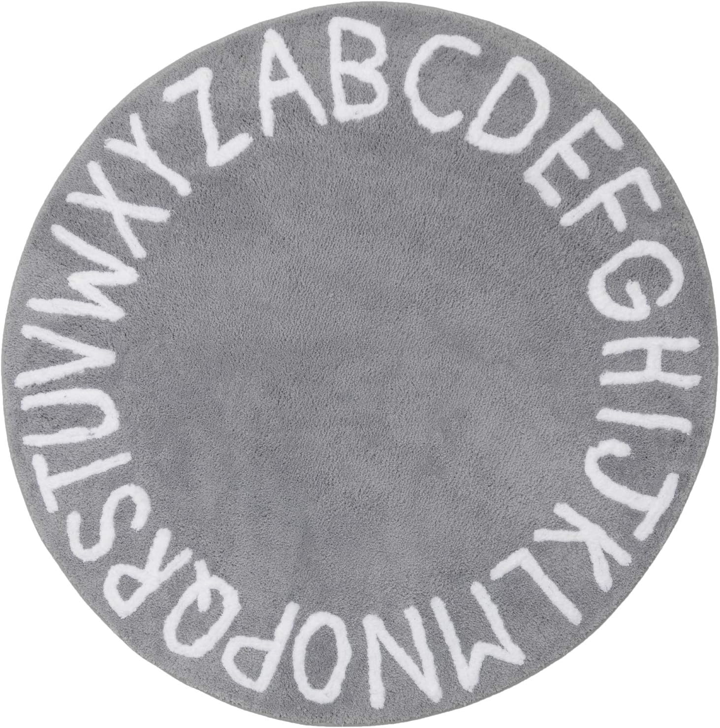 Amazon.com: nuLOOM Kids Washable Round Alphabet Area Rug, 4' Round ...