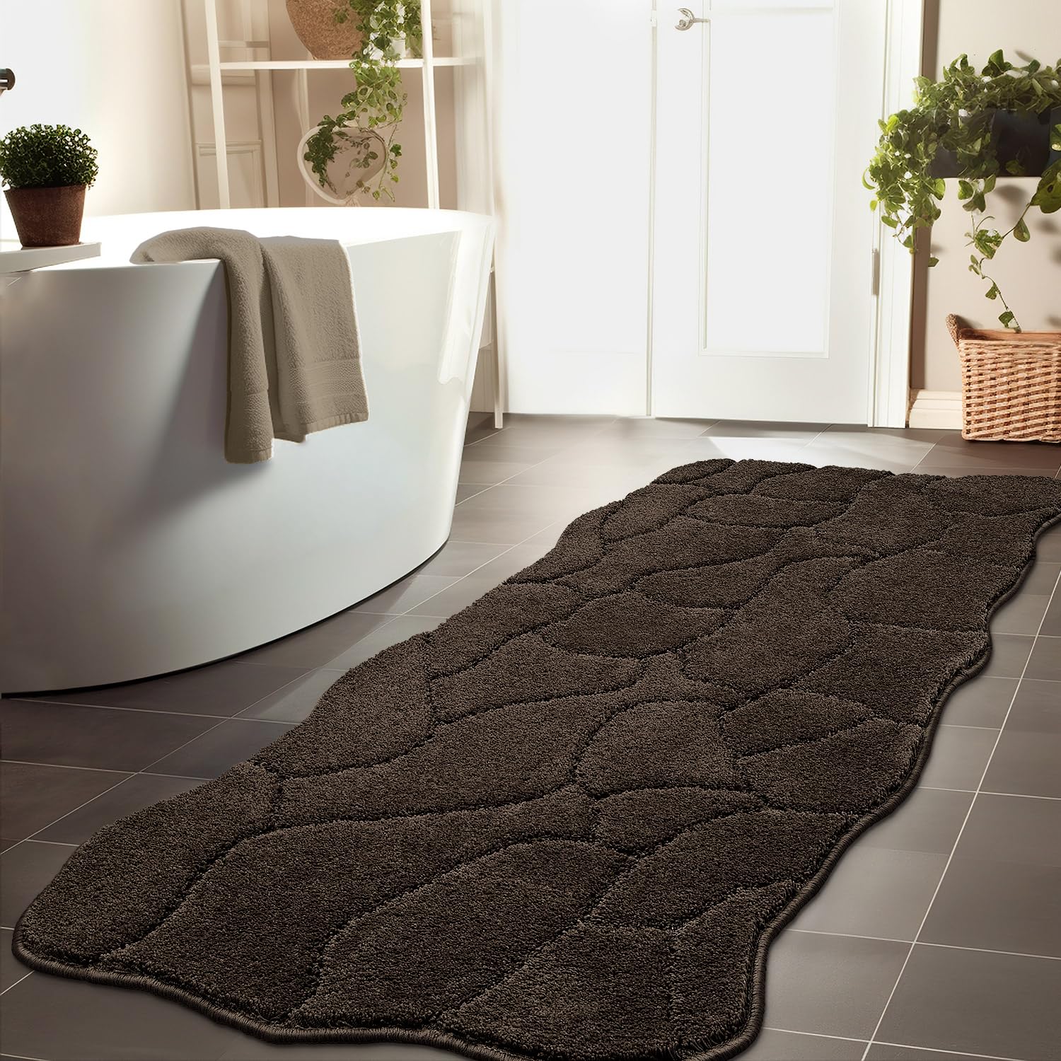 Amazon.com: Large Bathroom Rugs Runner, 24x59 Extra Soft Absorbent ...