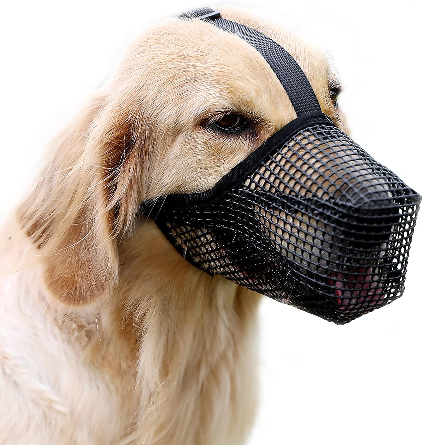Dog Muzzle Soft Nylon Muzzle - Adjustable Breathable Mesh Muzzle, Dog ...