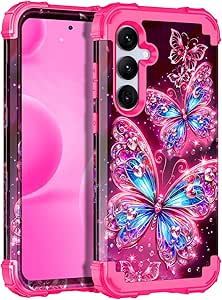 Amazon.com: Casetego for Galaxy S25 5G Case,Glow in The Dark Three Layer Heavy Duty Sturdy ...