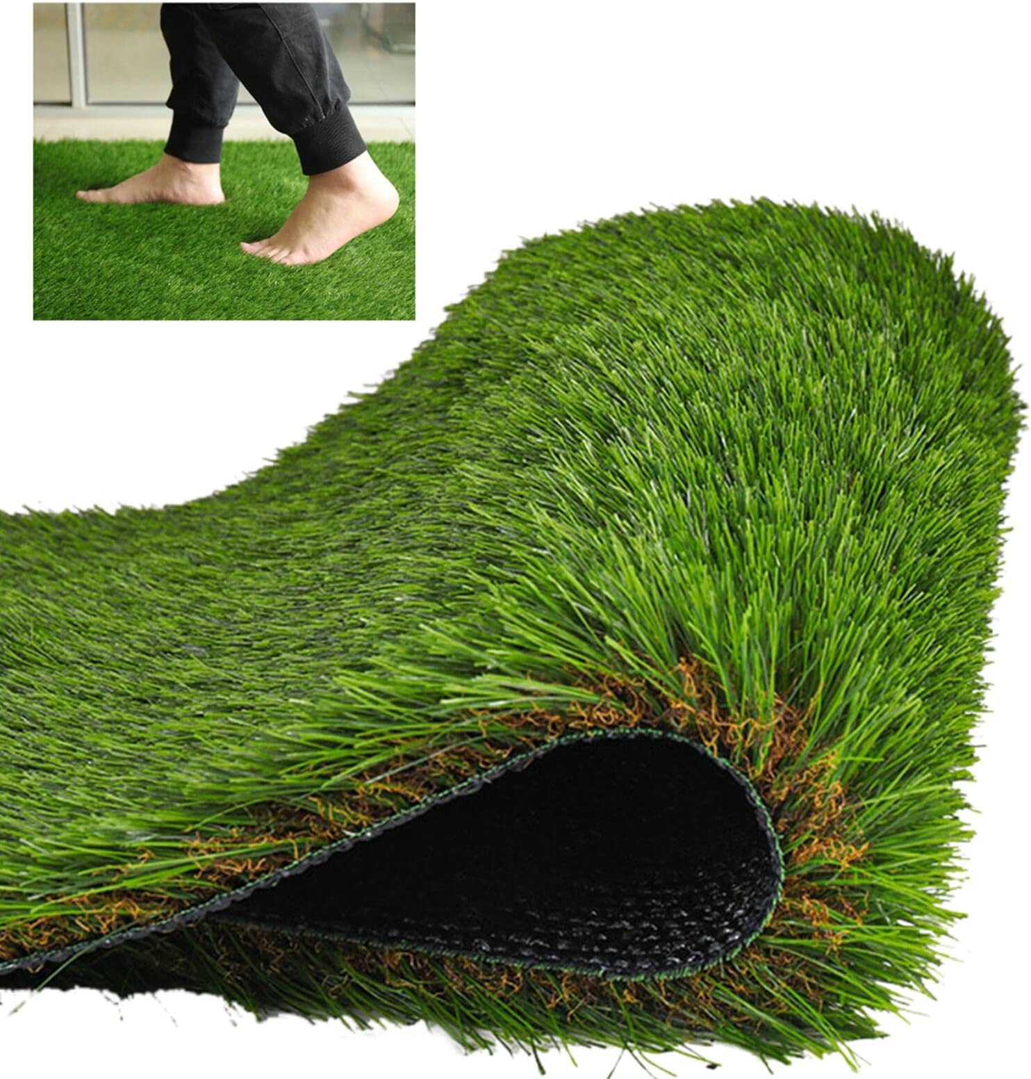 ybaymy Tapis de pelouse artificielle d'extérieur,1000x100 cm,Tapis en ...