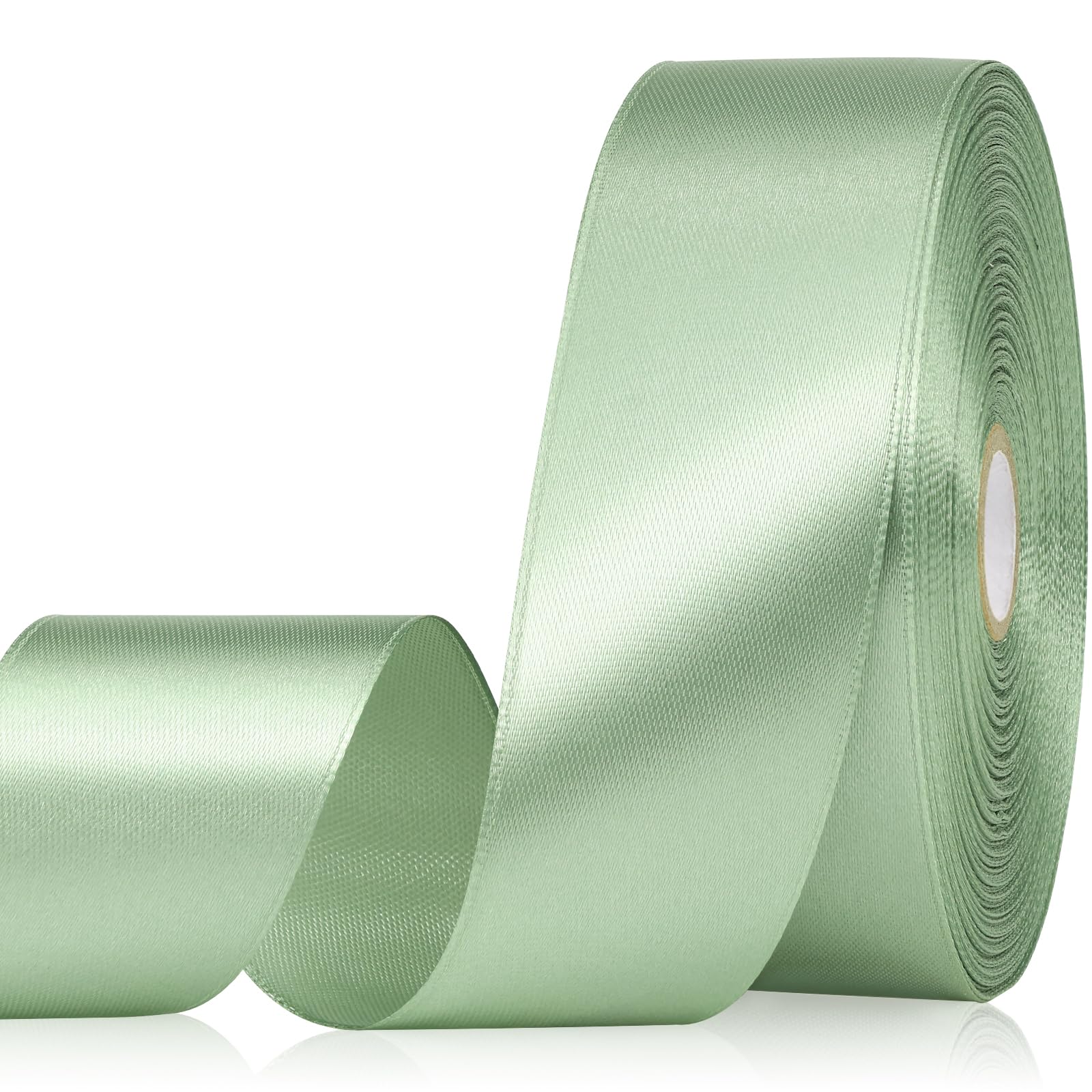 Amazon.com: Sagaat Sage Green Ribbon 1-1/2 Inch, 60 Yards Light Green ...