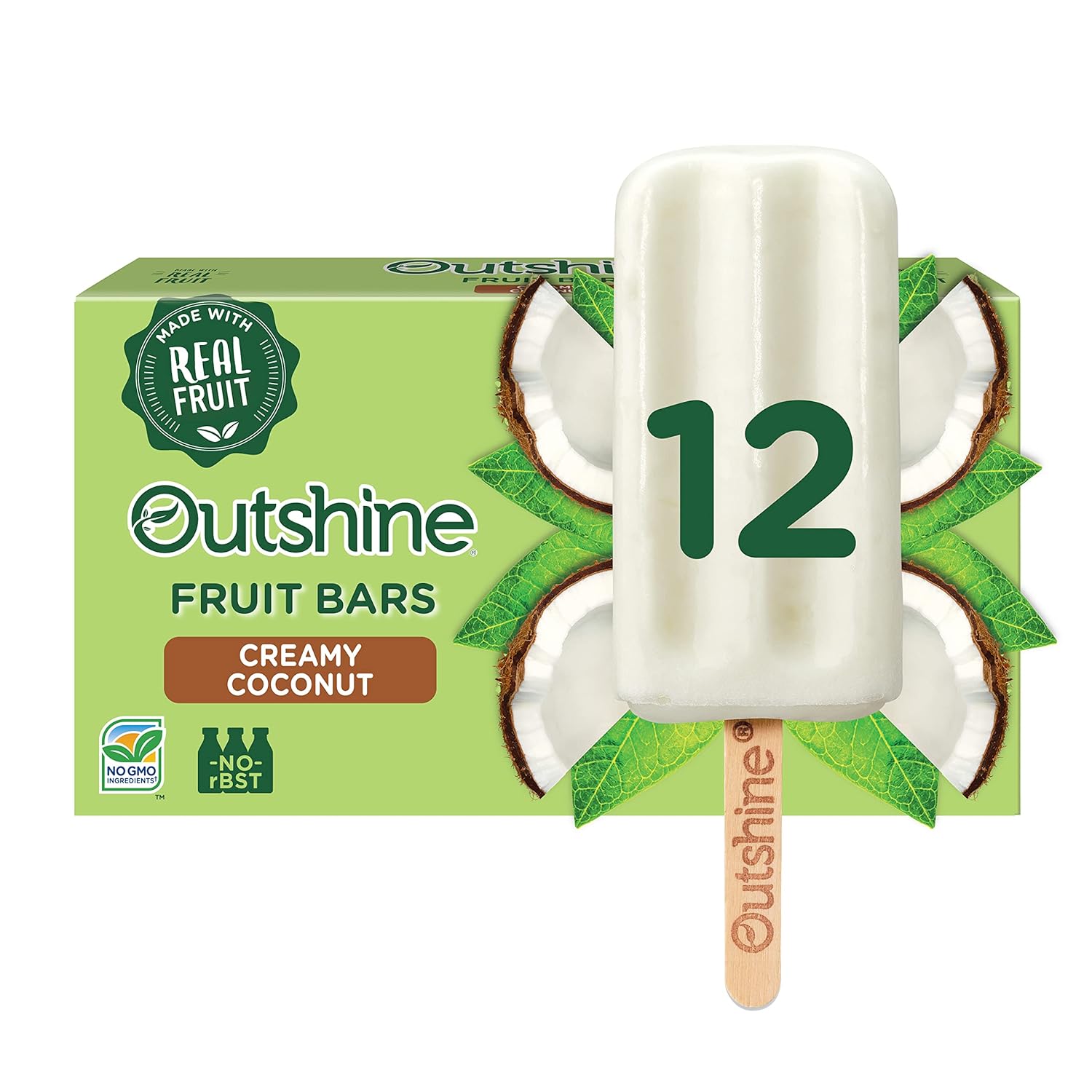 Amazon.com: Outshine Coconut 12ct paddle : Grocery & Gourmet Food