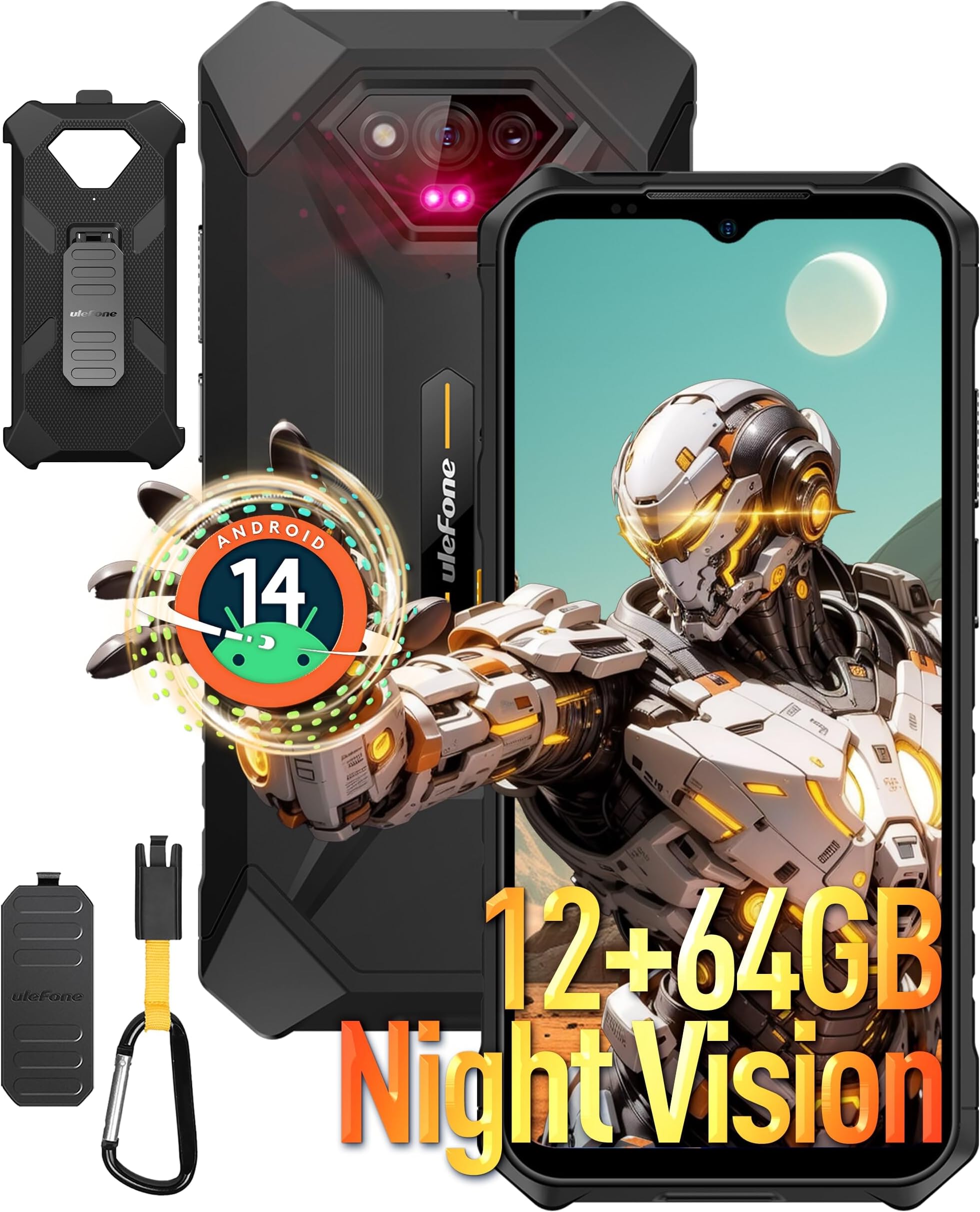 Ulefone Armor X12 Pro Rugged Smartphone, 10GB RAM, 64GB ROM, Android 14 ...