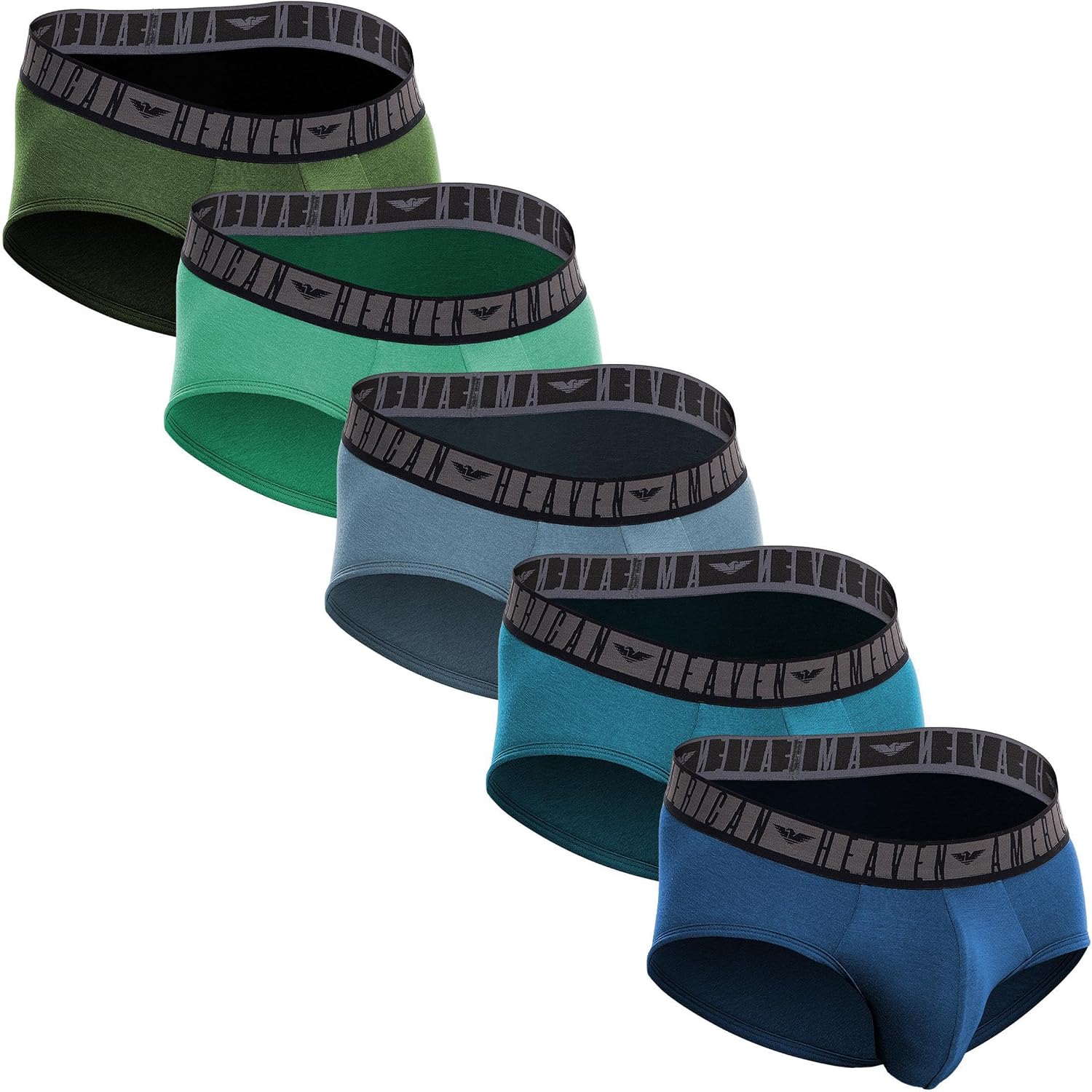 AMERICAN HEAVEN Men's 5 Pack Underwear | Rayon Stretch Breathable Super ...