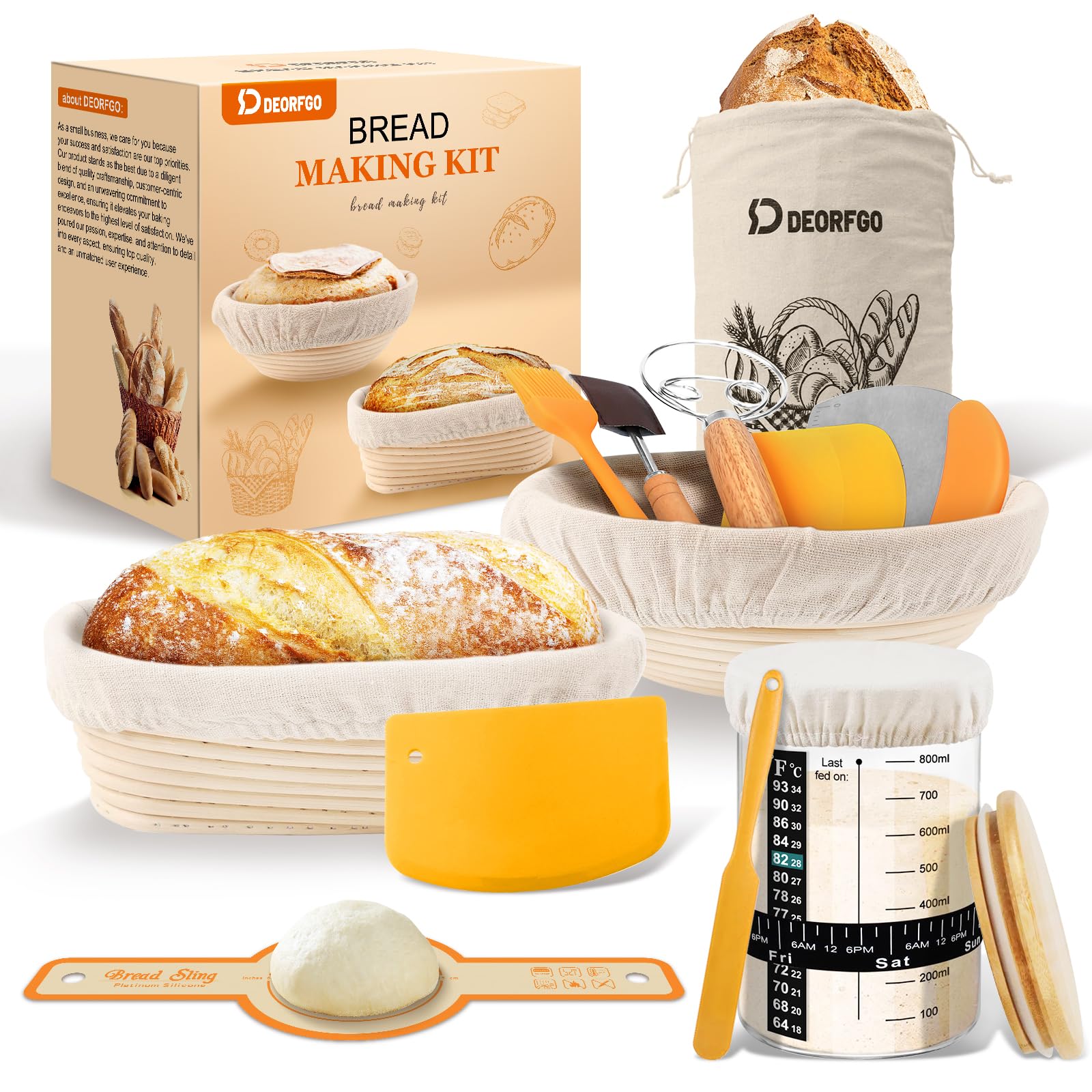 Beginner Bread Making Kit Complete Sourdough Starter Kit With Pot ...