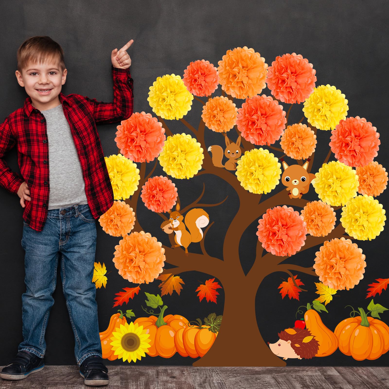 Snapklik.com : Fall Thanksgiving Tree Bulletin Board Set Decorations ...