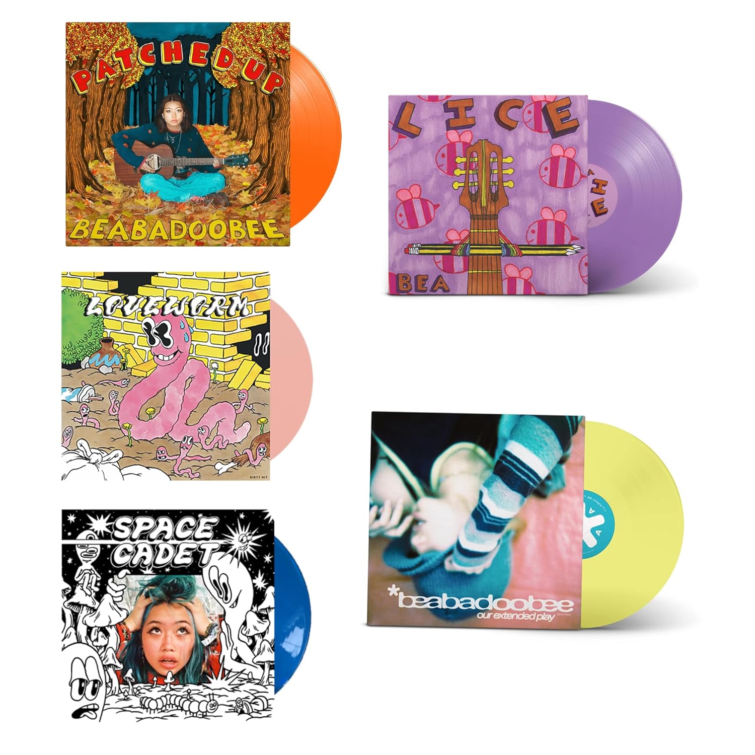 Amazon.com: Beabadoobee Vinyl Collection, 5 LP Set - Love Worm, Our ...