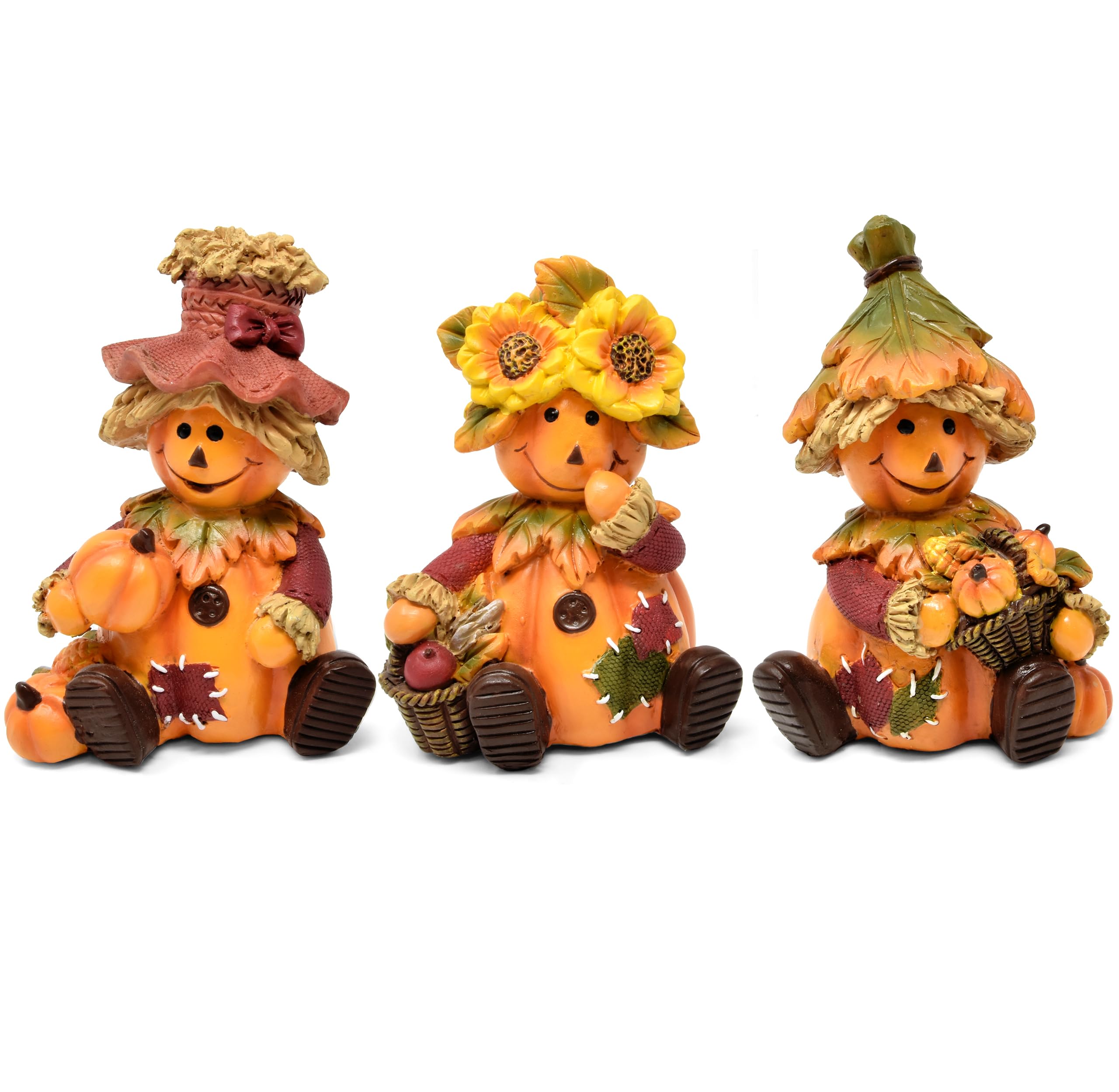 Amazon.com: Gift Boutique Thanksgiving Scarecrow Figurines Table Top ...