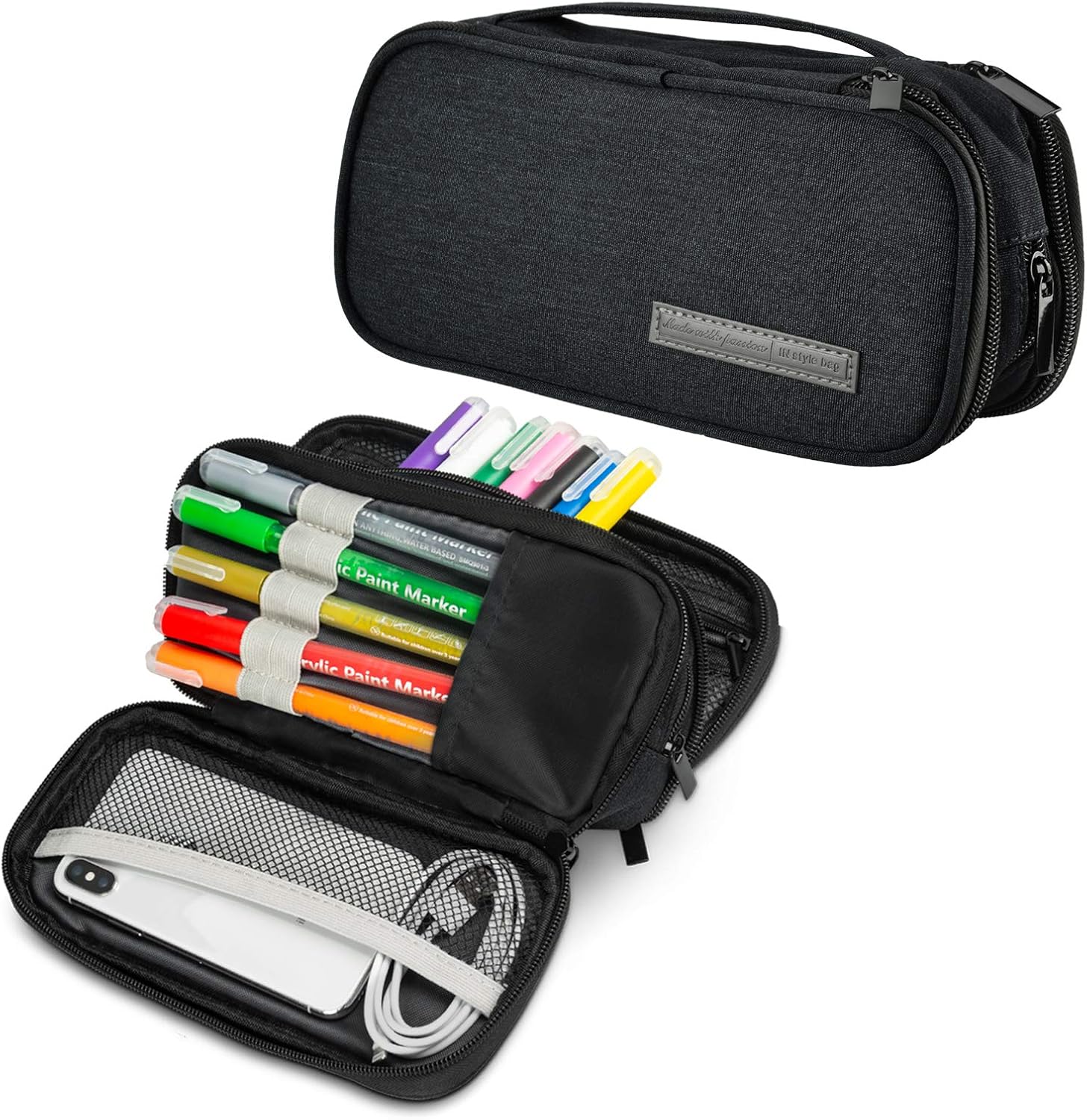 Fohil Large Capacity Pencil Case, Big Storage Pen Bag Handheld Pen ...