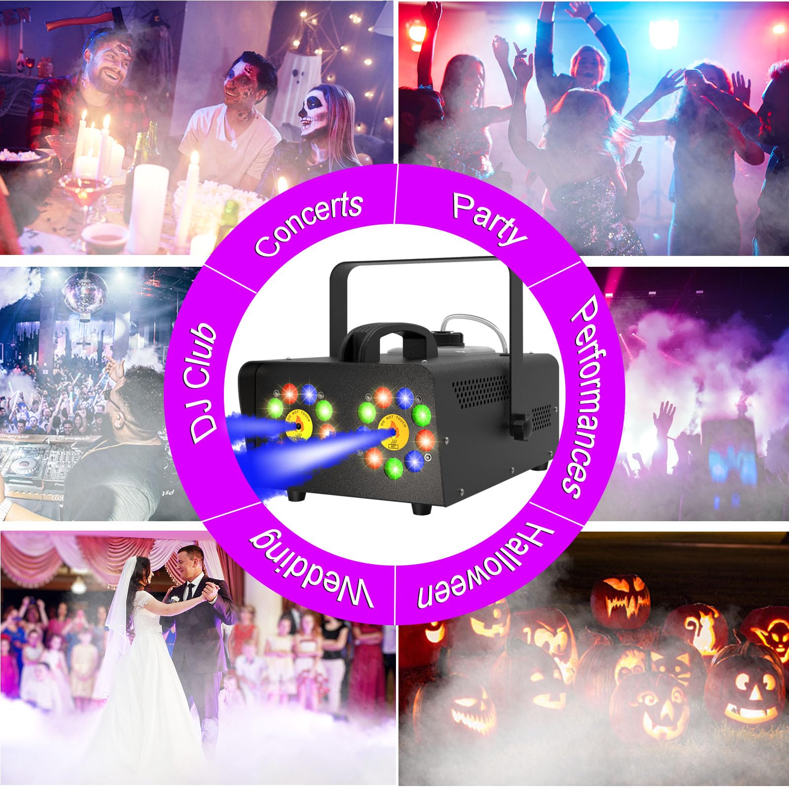 IMONE Continuous Fog Machine Outdoor,1200W High Output Smoke Machine ...