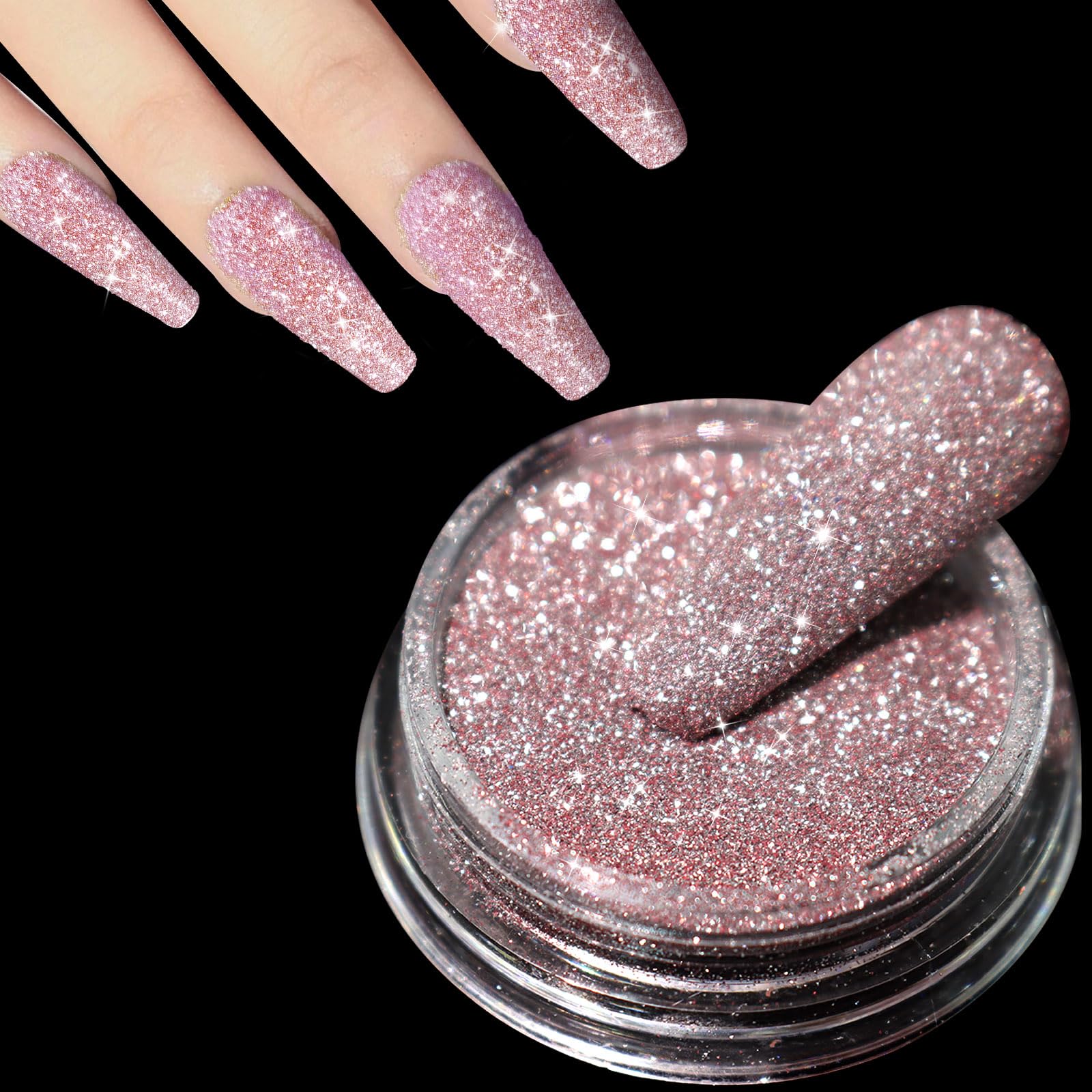 Amazon.com: Laza 1.5g/0.05oz Diamond Nail Glitter Reflective Glitter Rhinestones Diamond Dust ...