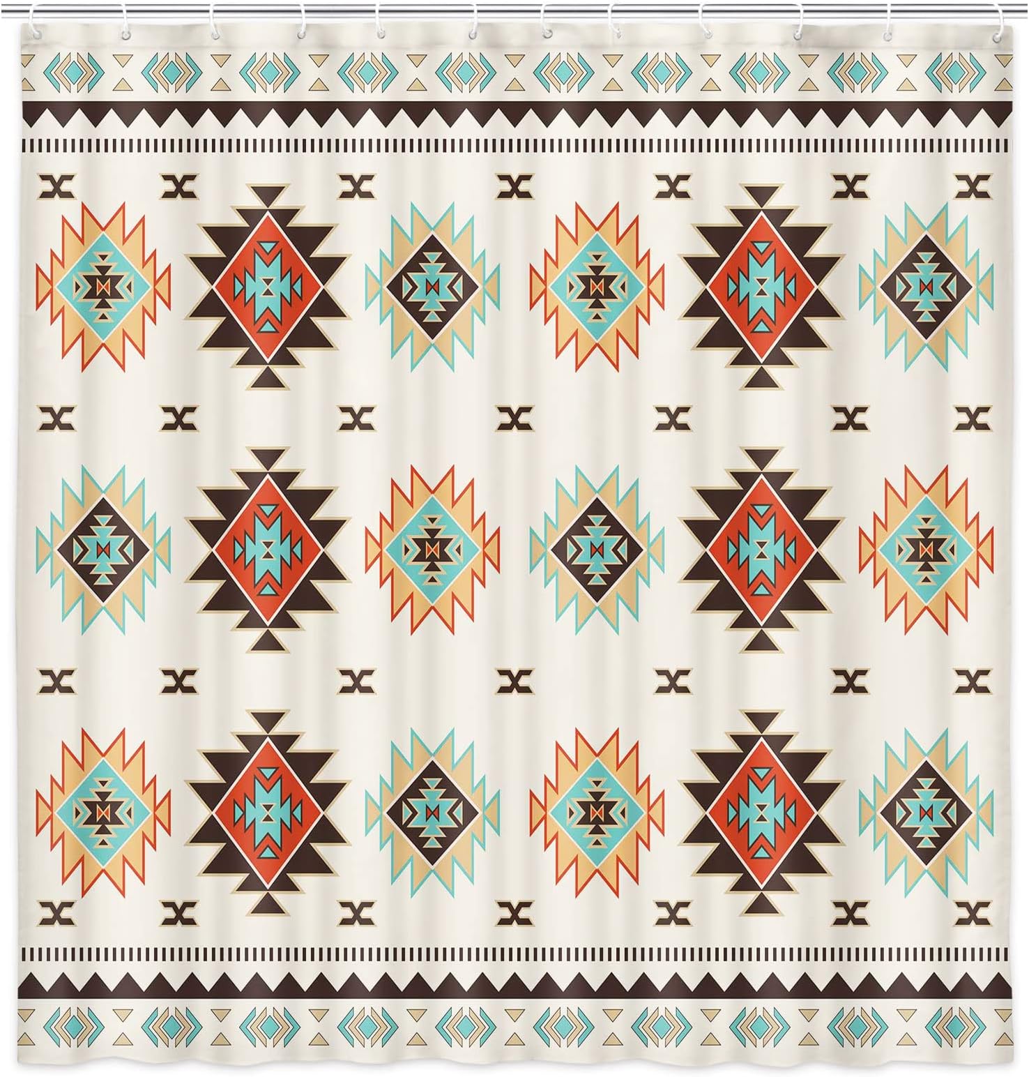 Amazon.com: HYKHYK Aztec Shower Curtain Southwestern Retro Navajo ...