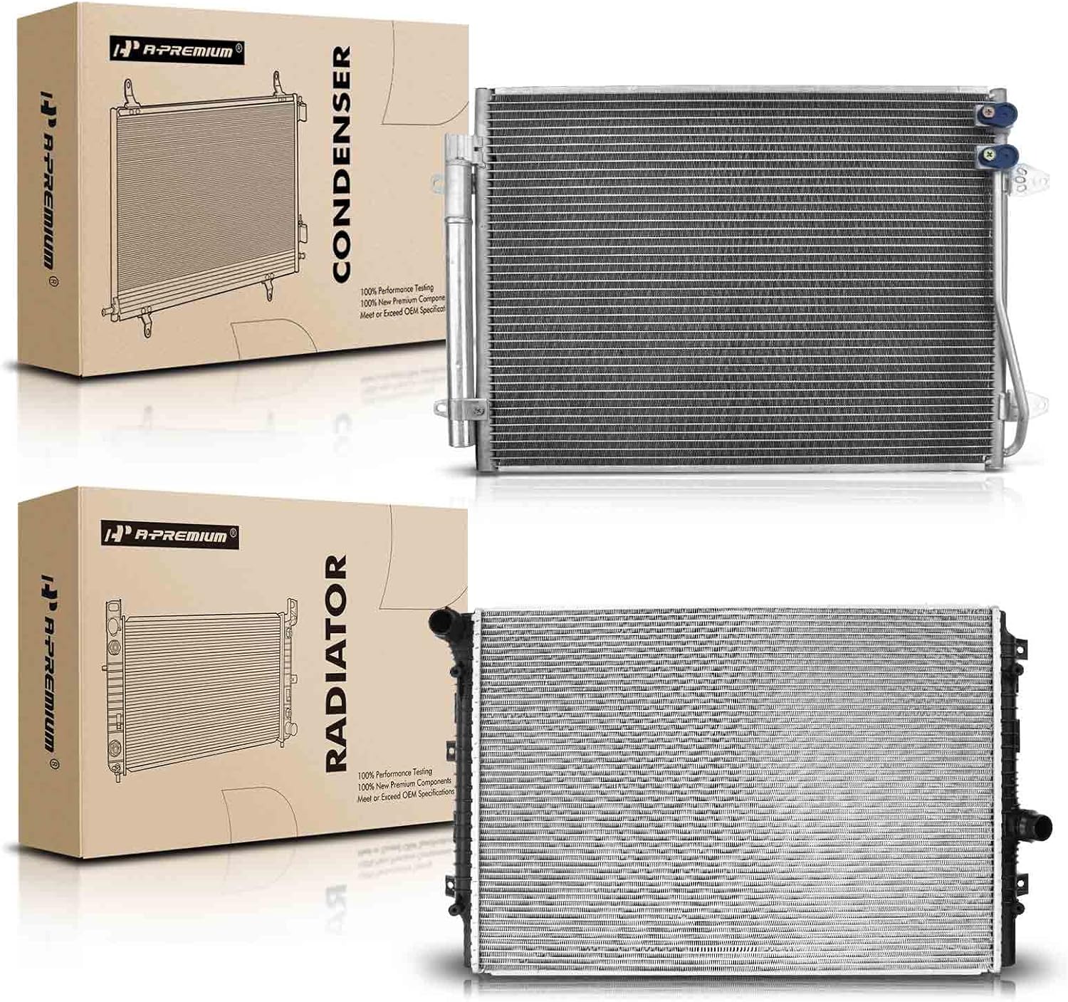 Amazon.com: A-Premium Aluminum Radiator & AC Condenser Cooling Kit ...