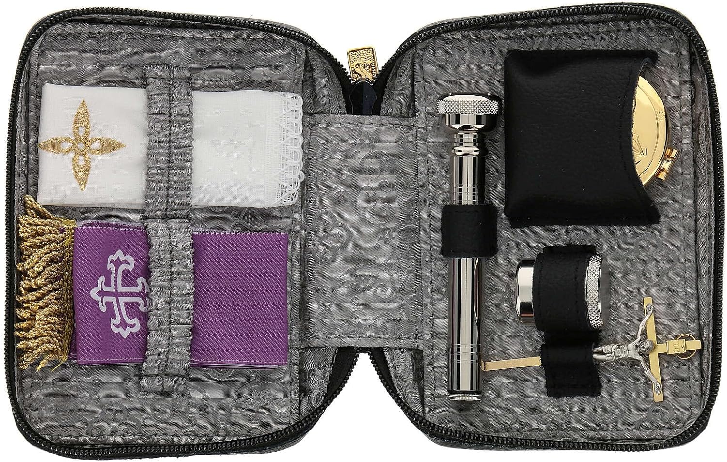 Amazon.com: Holyart Travel Communion Set Gray Leather Pouch : Home ...