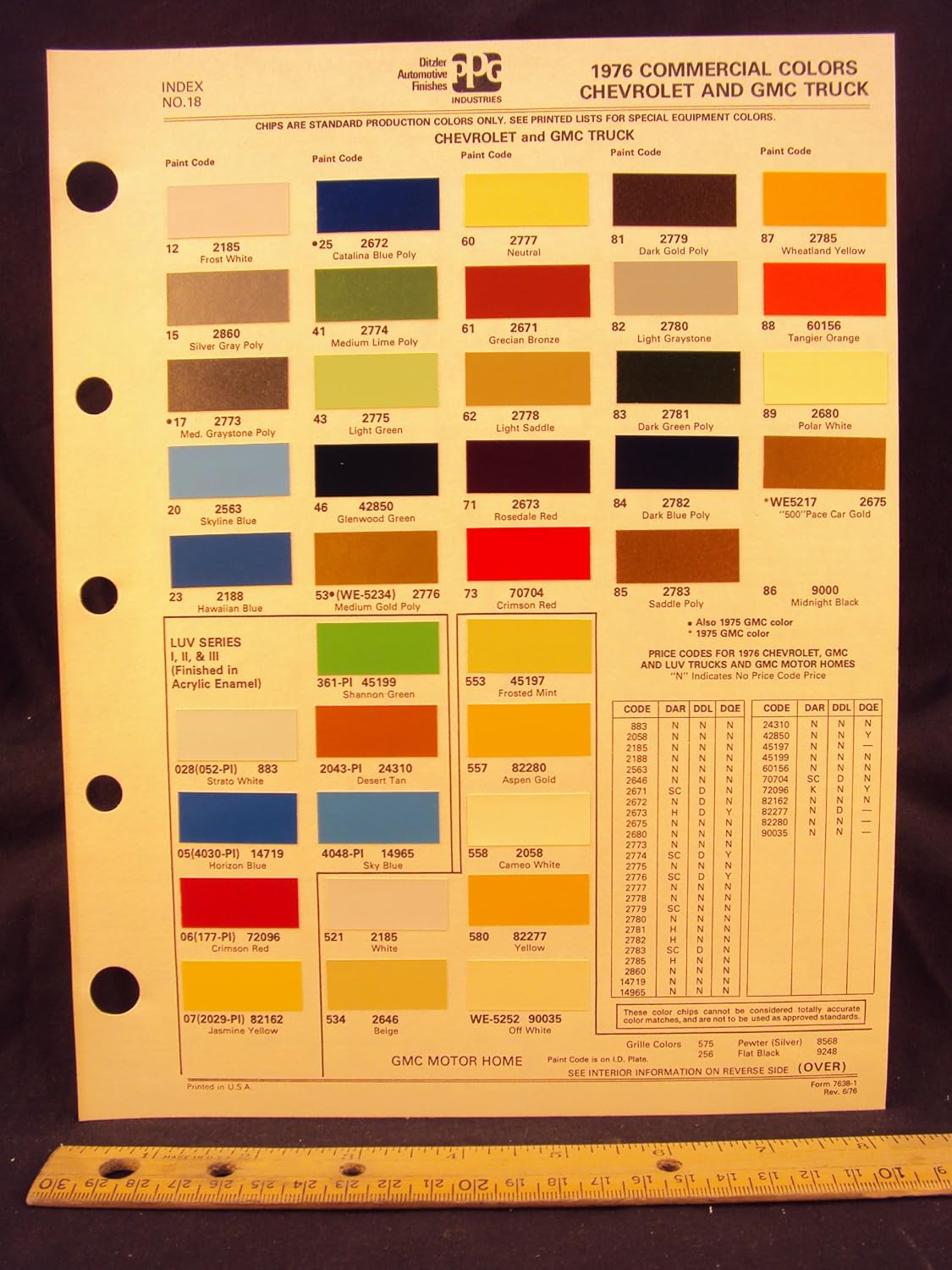 1976 COMMERCIAL Truck, GMC, CHEVROLET, Luv I, Luv II, Luv III, & GMC ...