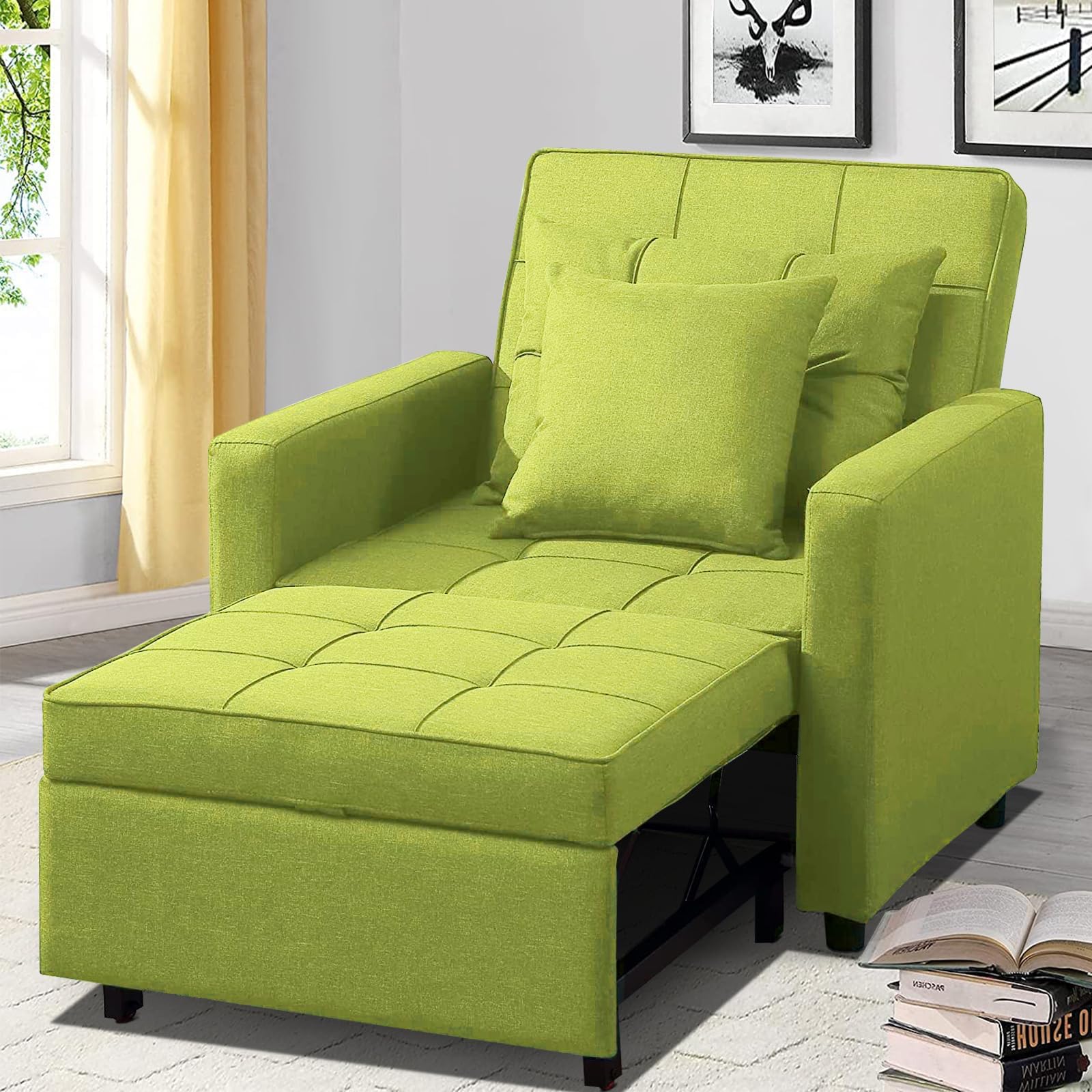 Amazon.com: AWQM Convertible Chair Bed Sleeper, 3-in-1 Chaise Lounge ...