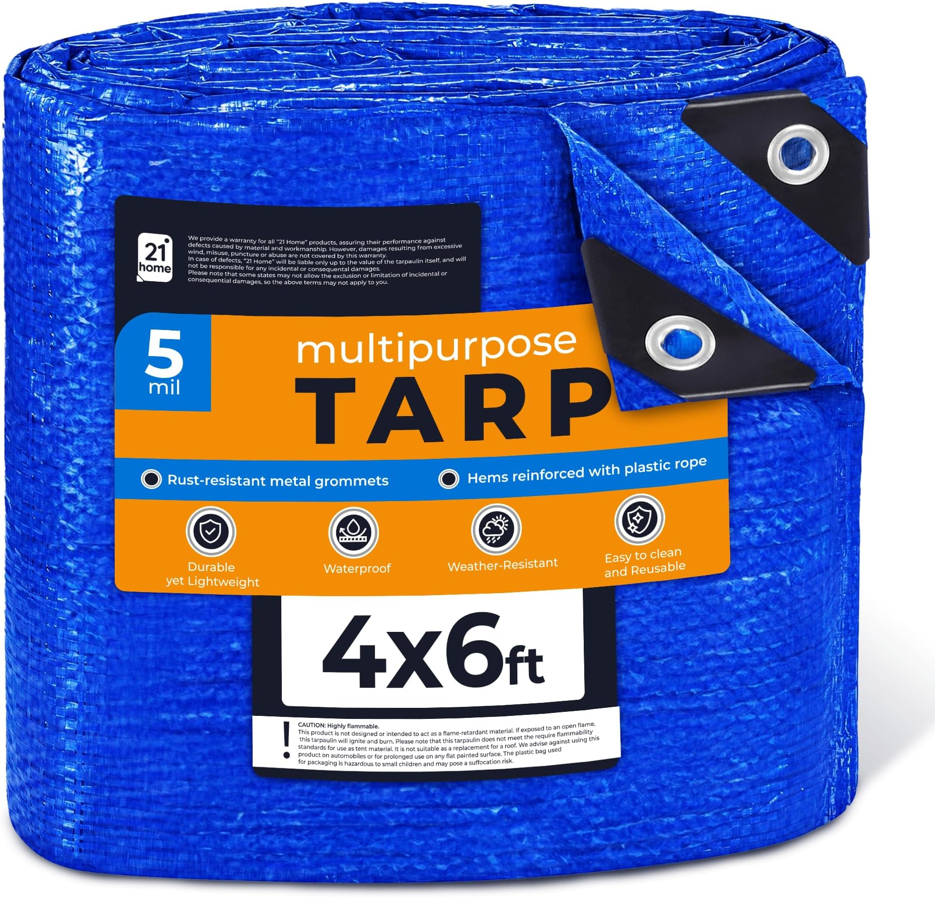 Tool Bench Hardware 4' X 6' Blue Tarp Tarpaulin - Amazon.com