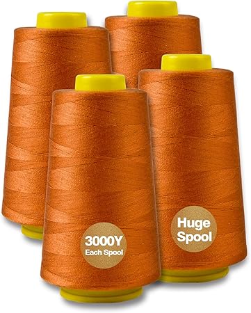 Amazon.com: Ginger Serger Thread, All-Purpose Thread for Sewing ...