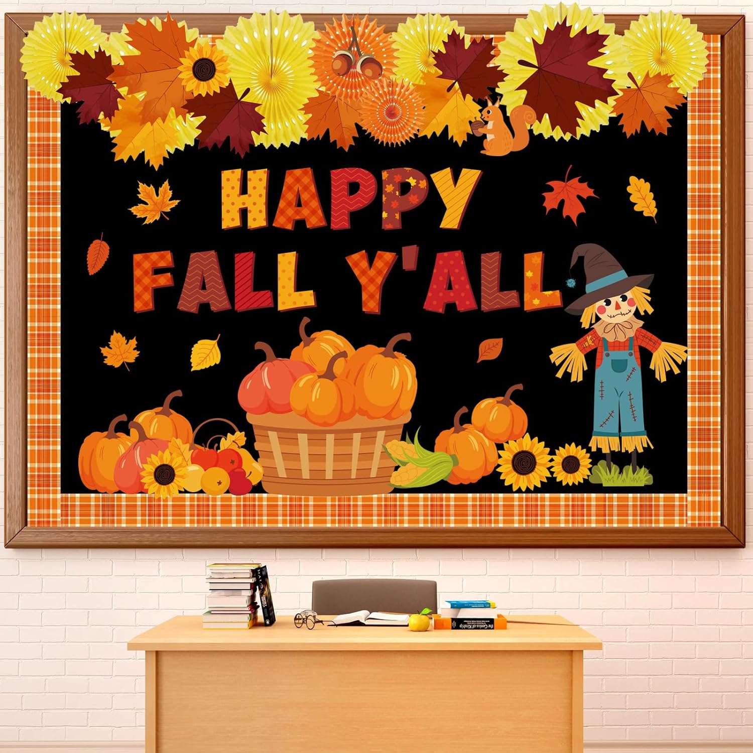 Amazon.com: Pasimy Fall Bulletin Board Classroom Decorations with Paper ...