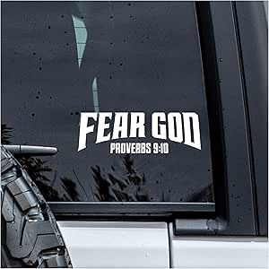 Amazon.com - MYMKO Fear God Proverbs 9:10 Decal, Bible Car Window ...