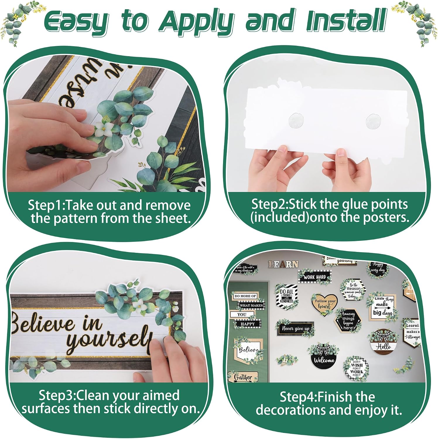 Bulletin Board Decoration Eucalyptus Classroom Chile | Ubuy