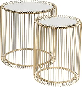Amazon｜【KARE（カレ）正規品】ワイヤーブラス(2/Set) サイドテーブル Side Table Wire Brass｜サイドテーブル オンライン通販