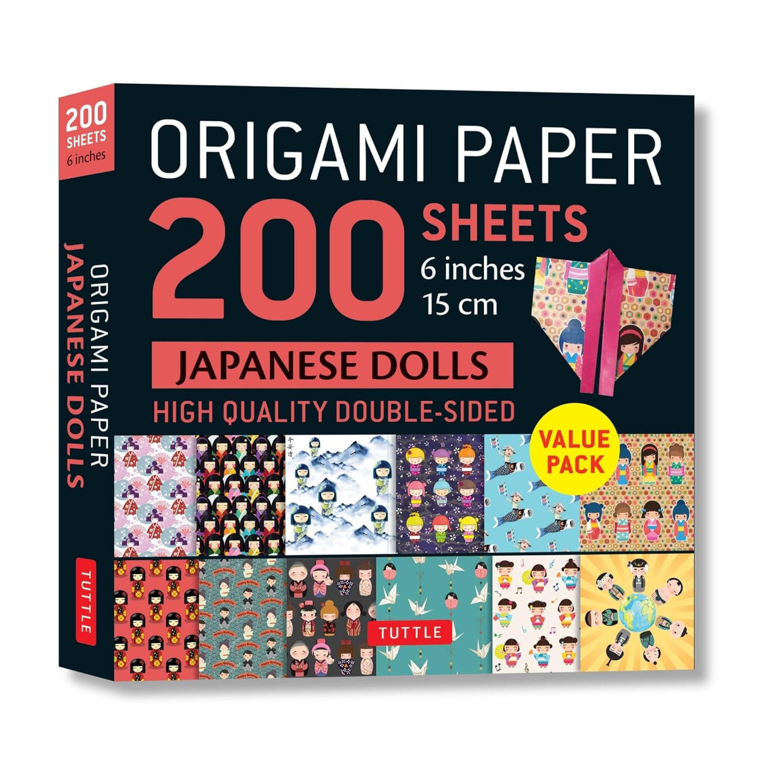 Origami Paper 200 sheets Japanese Dolls 6" (15 cm): Tuttle Origami ...