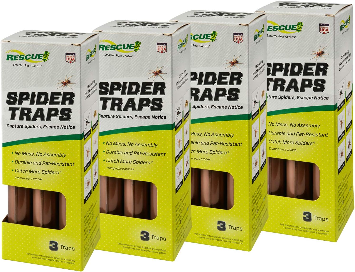 Amazon.com : RESCUE! Spider Traps – Catches Brown Recluse, Hobo Spiders ...