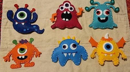 Amazon.com: CiyvoLyeen Little Monsters Craft Kit Adopt A Monster Felt ...