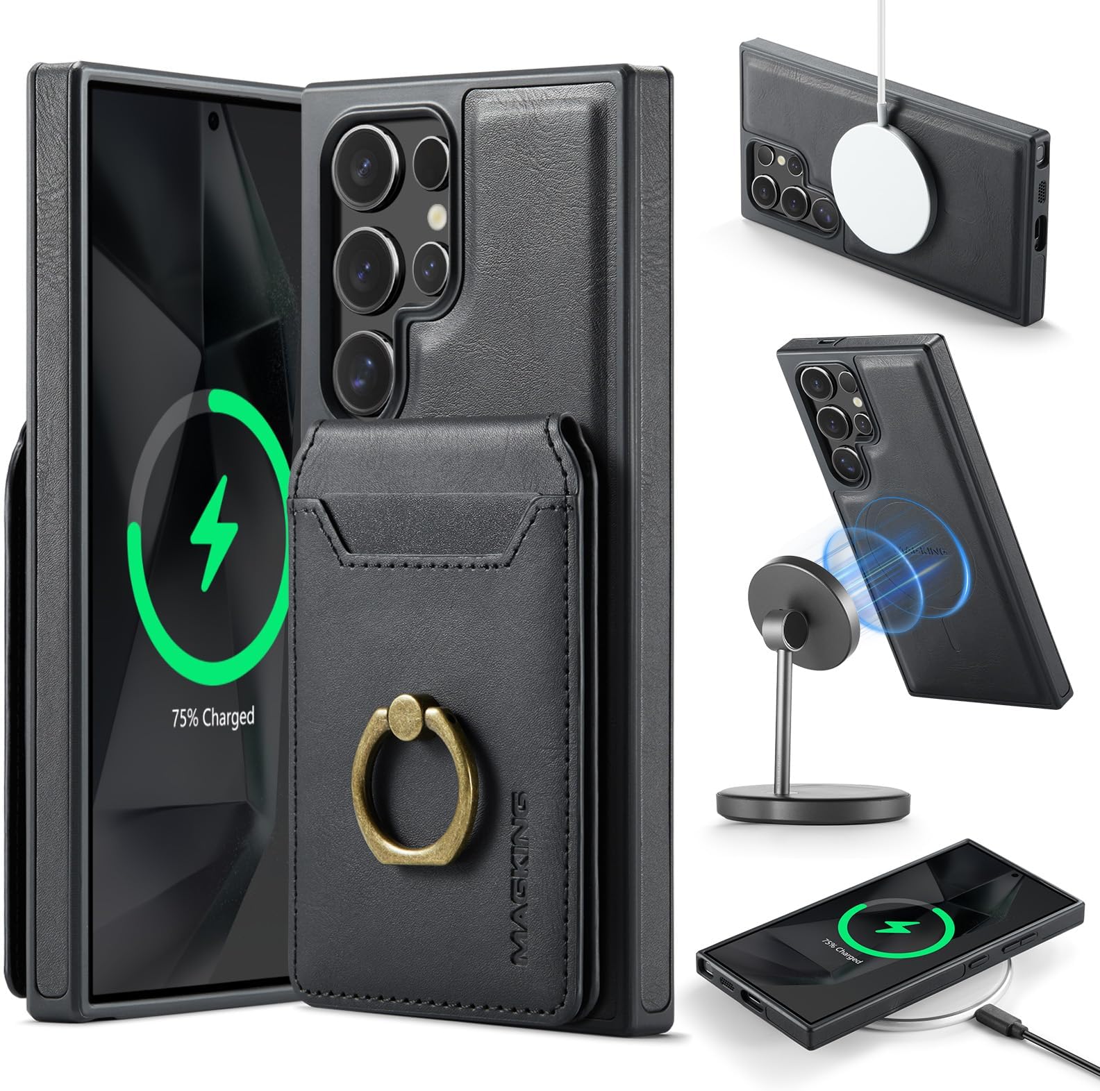 Amazon.com: SZHAIYU K1 2 in 1 Detachable Magnetic Phone Cases ...