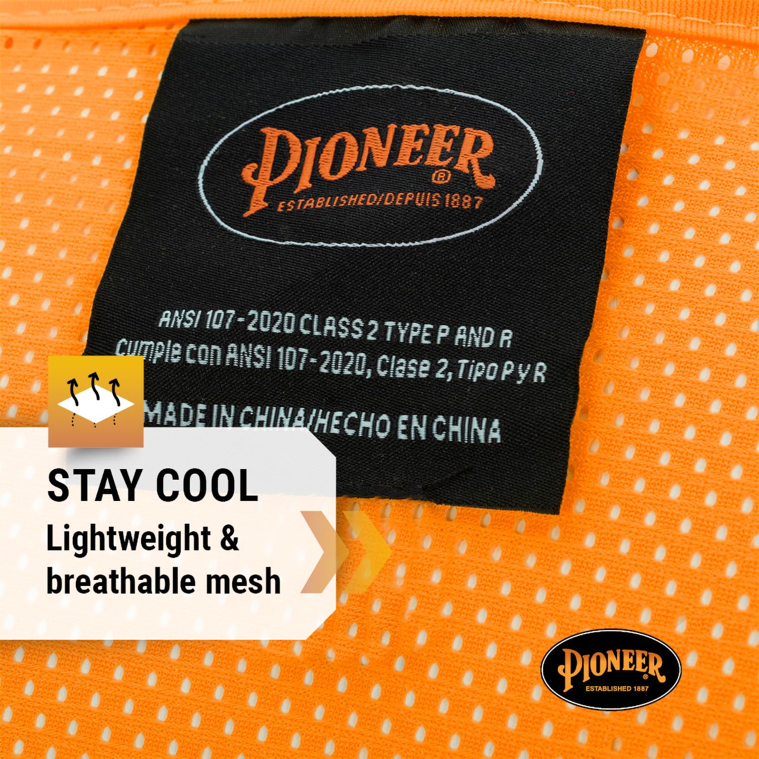 Snapklik.com : Pioneer Hi Vis Mesh Safety Vest For Men & Women ...