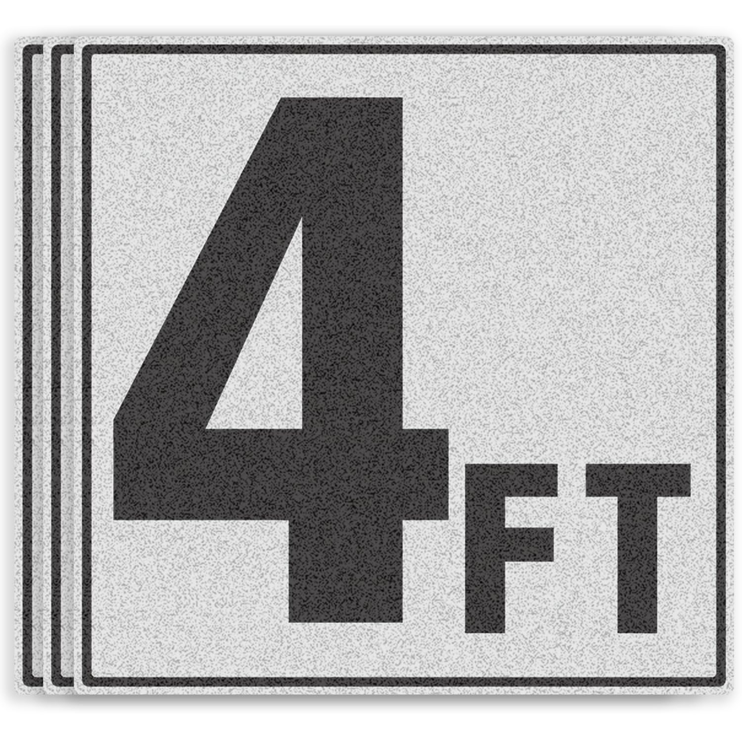 Buy 4FT Pool Depth Markers - Joyful 3 Pack 6x6 IN Vinyl Pool Stickers ...