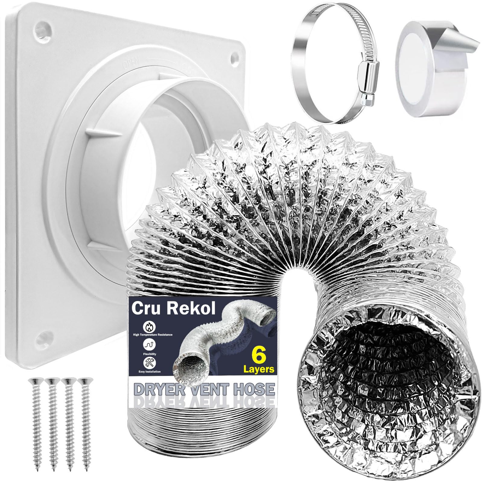 Amazon.com: Dryer Vent Hose Connector Kit with Quick Connect ...