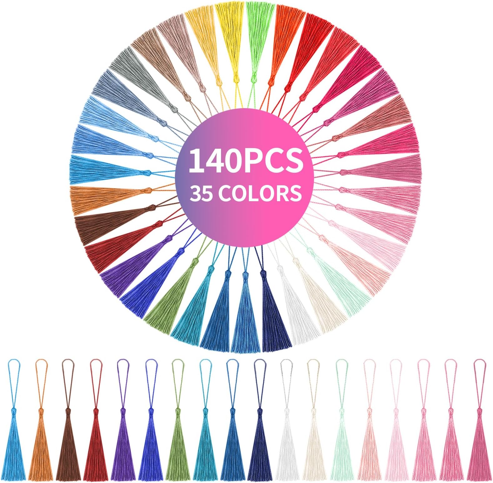 Amazon.com: VEYLIN 100Pcs 13cm/5 inch Small Craft Tassels, Handmade ...