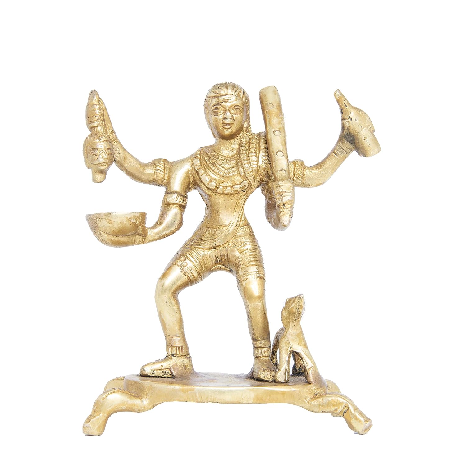 Buy GURU JEE Brass Statue Maha Kali Bhairo Shri Kali Bhairav Idol ...