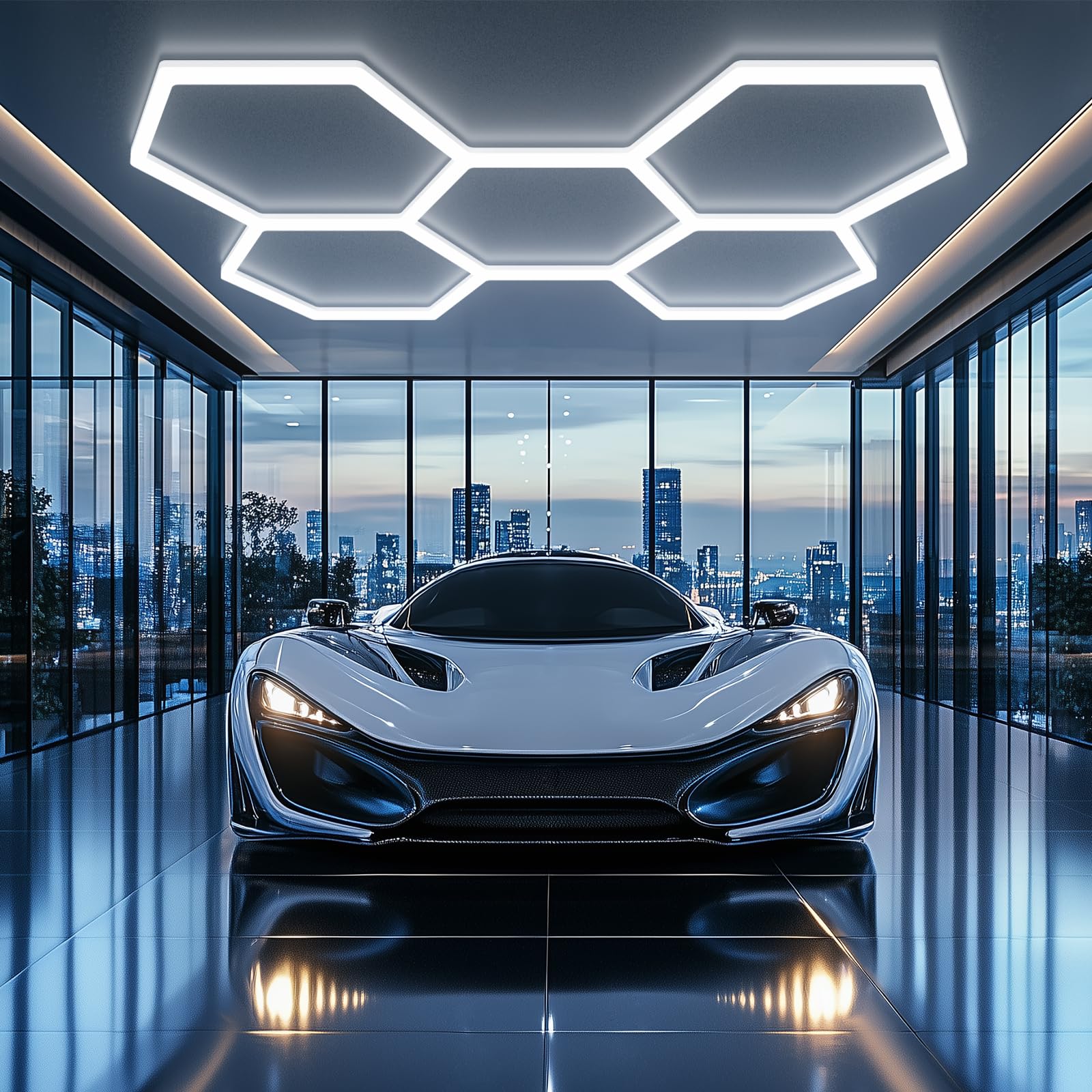 X-Litall Hexagonal Garage Lights - Hexagonal LED Lights, 25 Pack 6500K ...